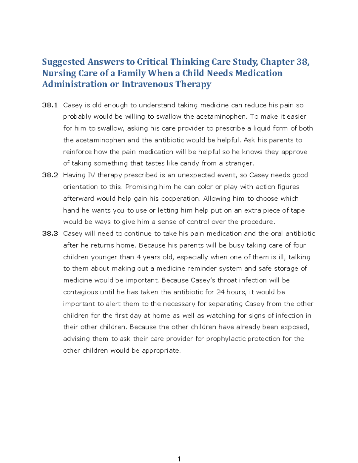 Ctcsa Ch38Critical Review Answers - Suggested Answers to Critical ...