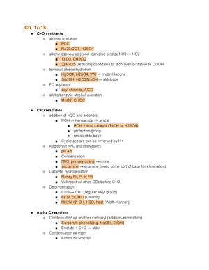 Chapters 19 + 20 Carboxylic Acids - CHAPTER 19 + 20 I Carboxylic Acids ...