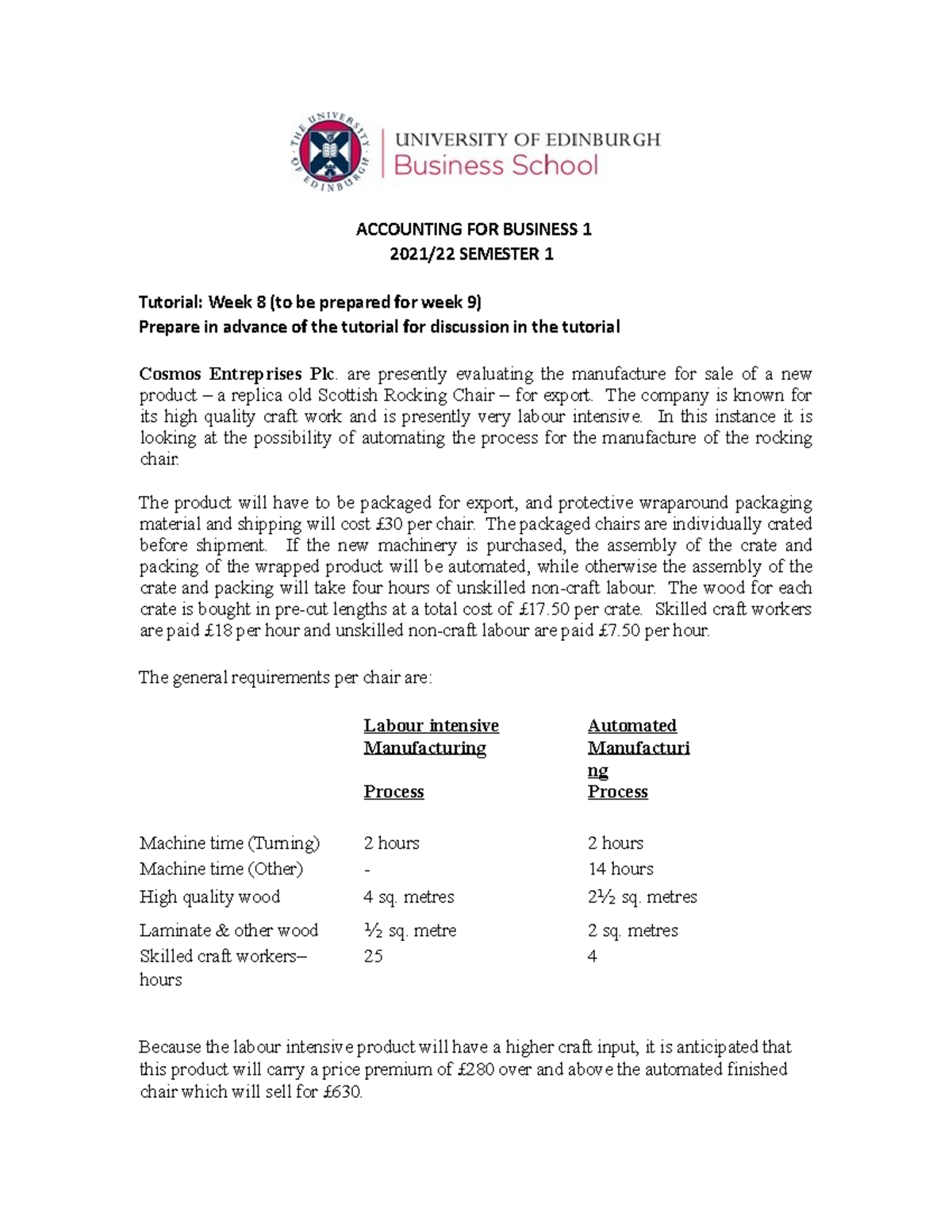 Af B tutorial question for week 9 - ACCOUNTING FOR BUSINESS 1 2021/22 SEMESTER 1 Tutorial: Week ...
