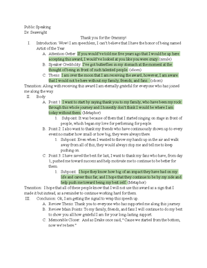 Introductory Speech Teacher's Packet of COM 304 - COM 304 - Studocu