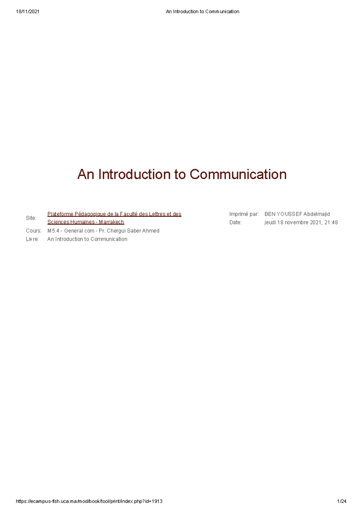 An Introduction to Communication-1 - An Introduction to Communication ...