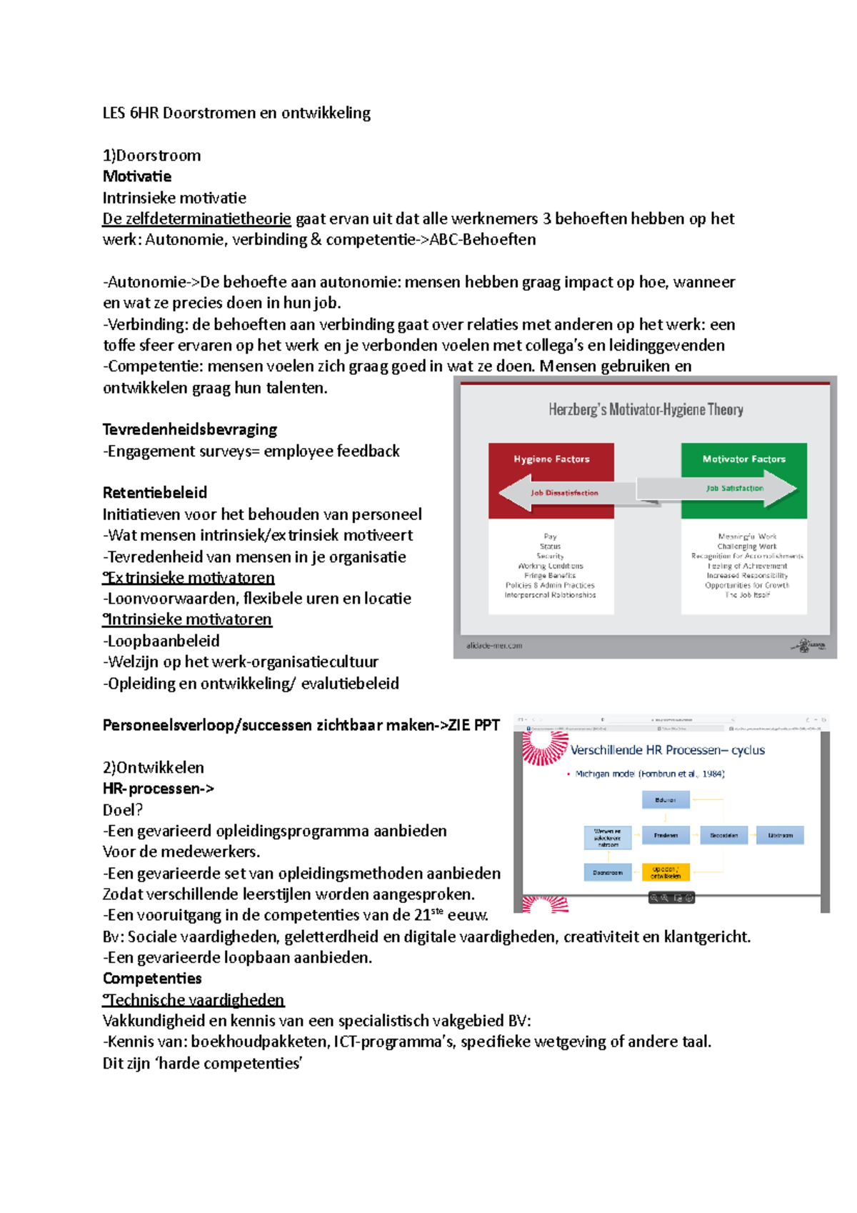 LES 6HR Doorstromen en ontwikkeling - LES 6HR Doorstromen en ...