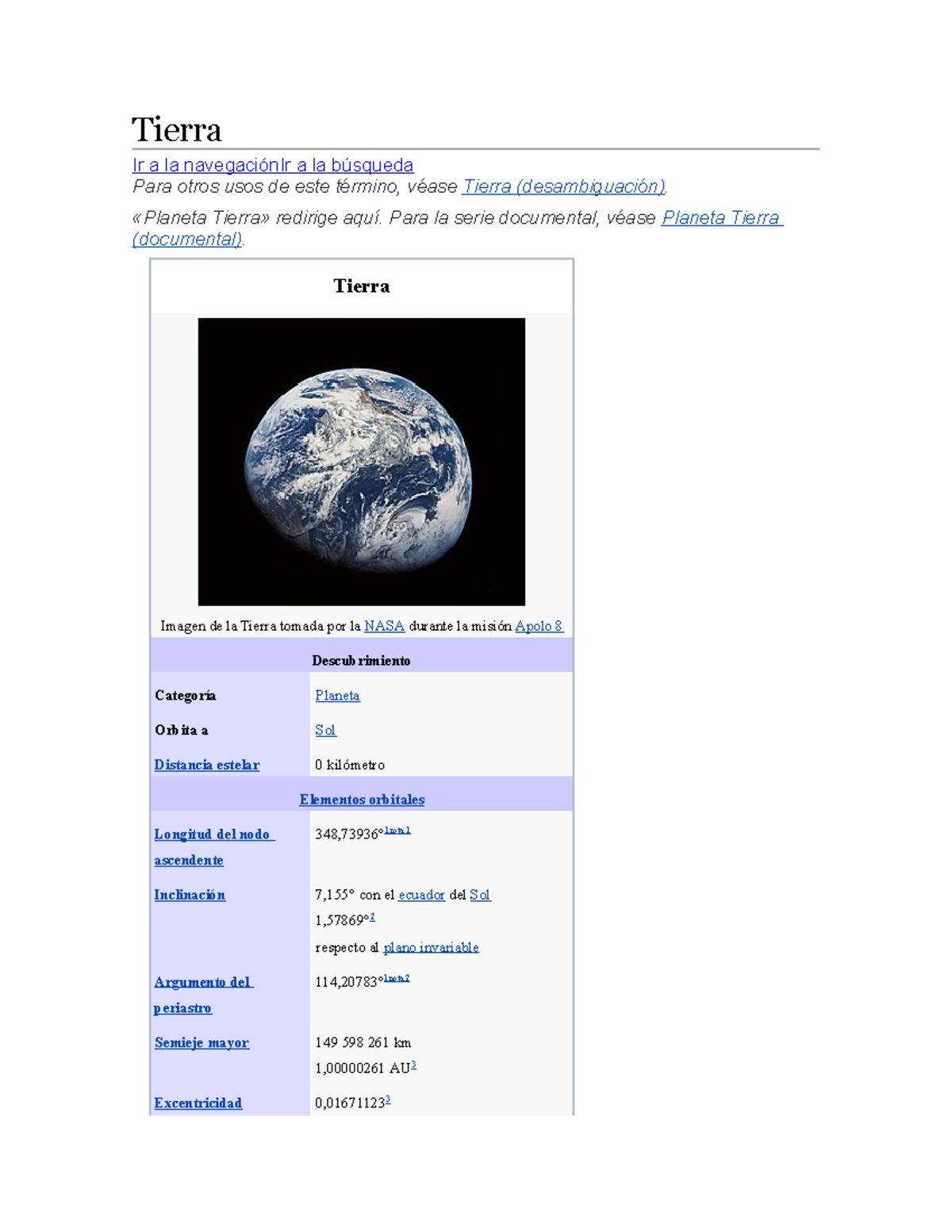 El planeta Tierra - jmzjlvnklamvdk - Tierra Ir a la navegación Ir a la ...
