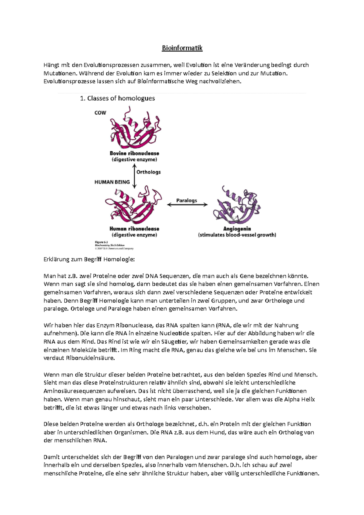 Bioinformatik - Vorlesung von Hartl Markus - Bioinformatik Hängt mit ...