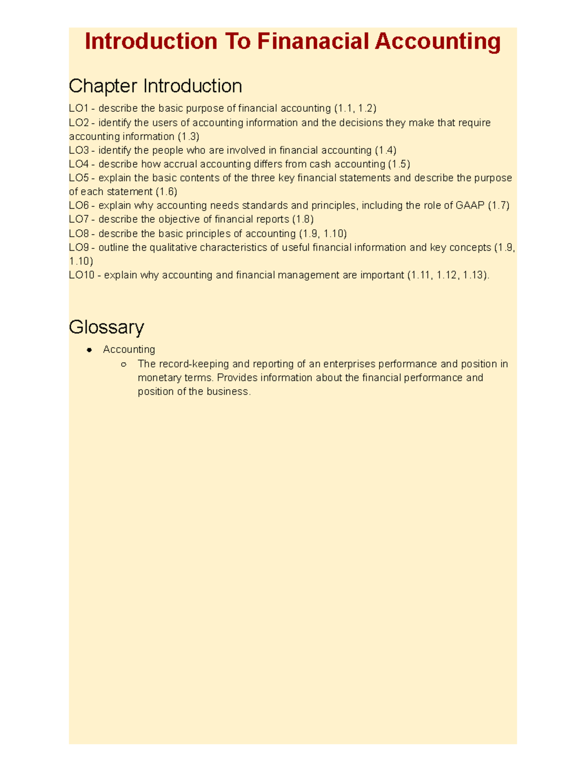 CHP 1 Introduction to Financial Accounting - Introduction To Finanacial ...