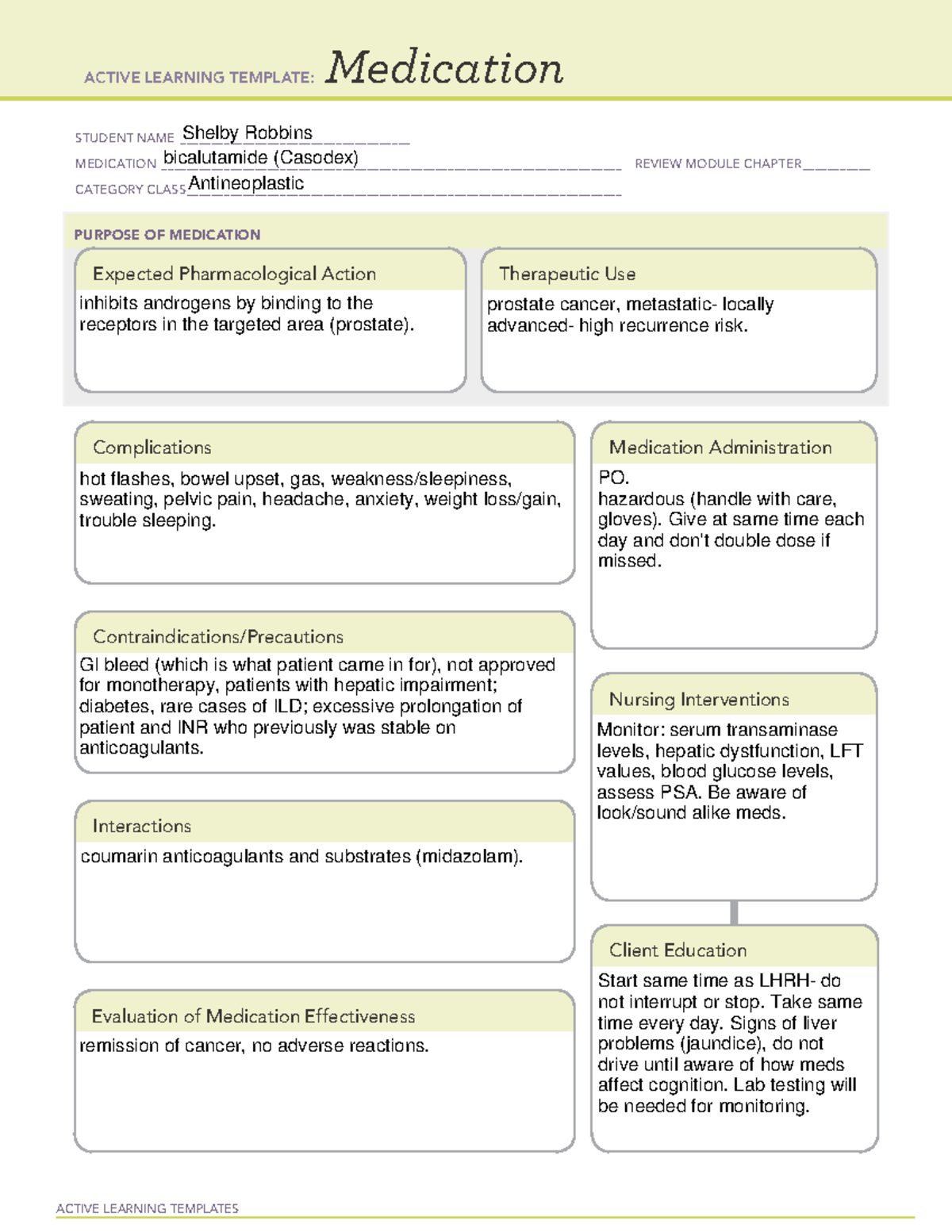 Med Pass #1 - medication template - ACTIVE LEARNING TEMPLATES ...