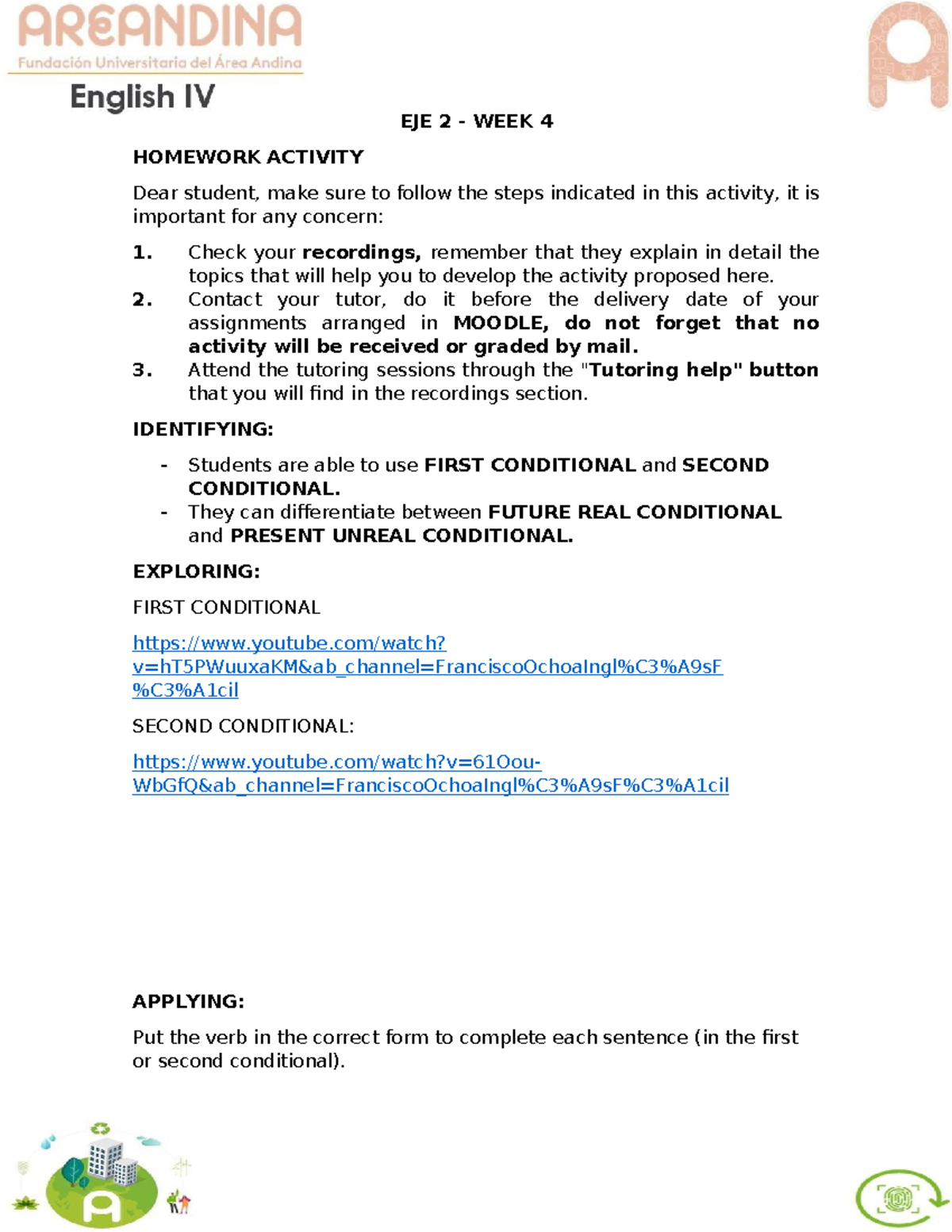 Actividaa 4 - Actividad 3 - EJE 2 - WEEK 4 HOMEWORK ACTIVITY Dear ...