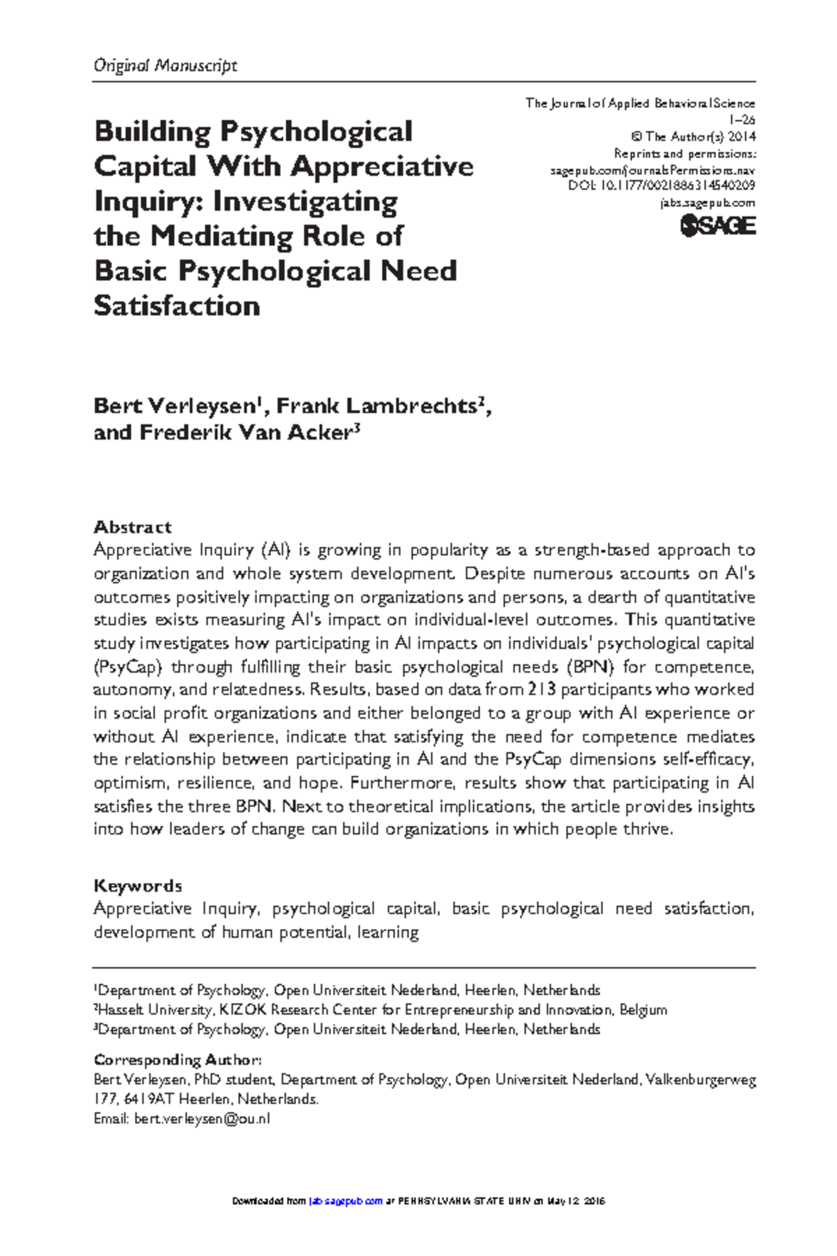 AI POB Quant study theme 4 iop4862 - The Journal of Applied Behavioral ...