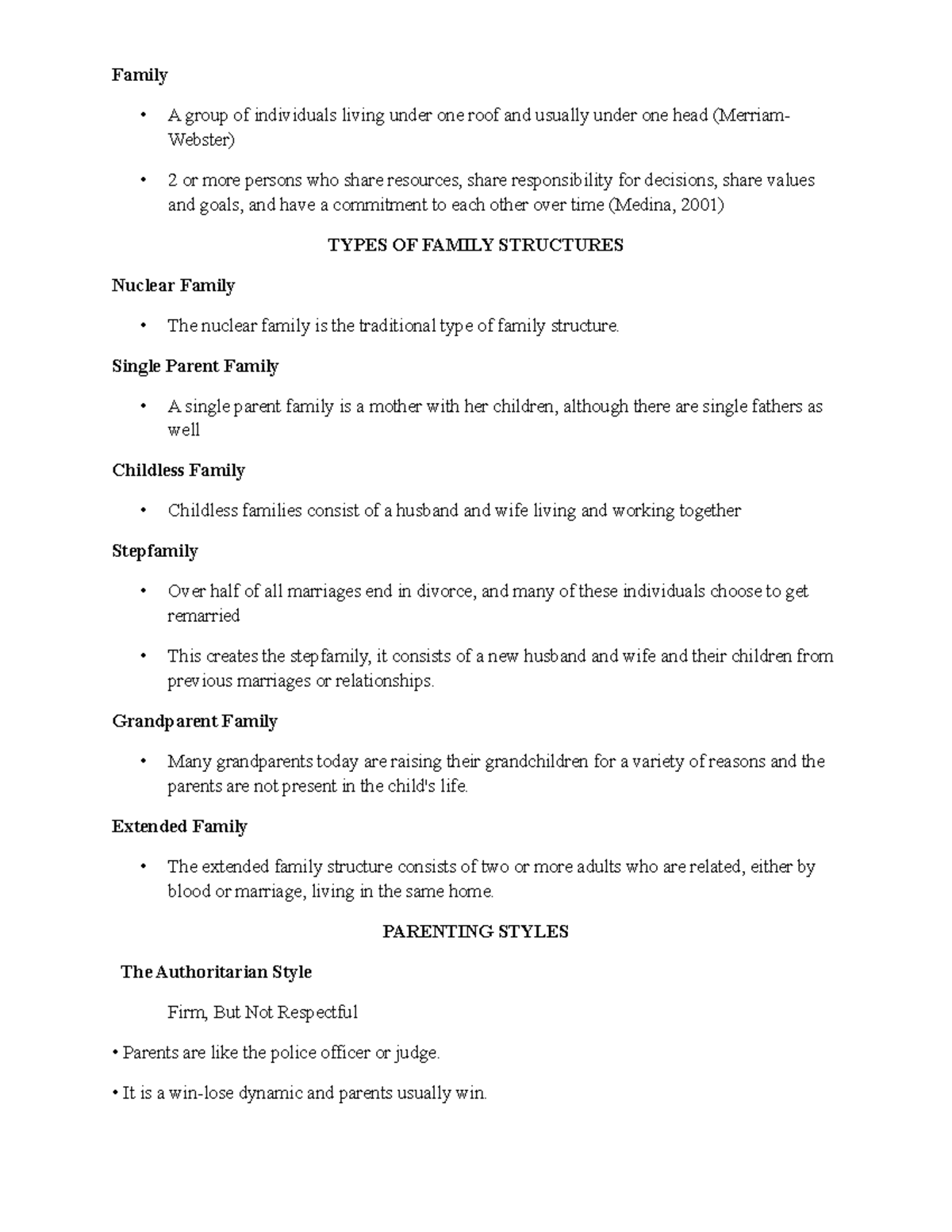 Family Structures and Parenting Styles - Family - A group of ...