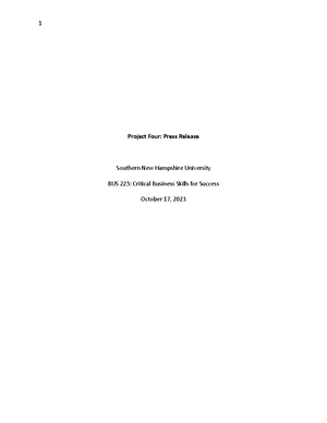 Bus 225 module 1 - mod 1 - Angela Dabour BUS- Professor Suter March 4 ...