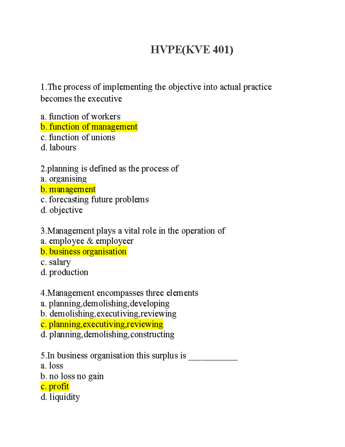 Hvpe - HVPE(KVE 401) 1 process of implementing the objective into ...