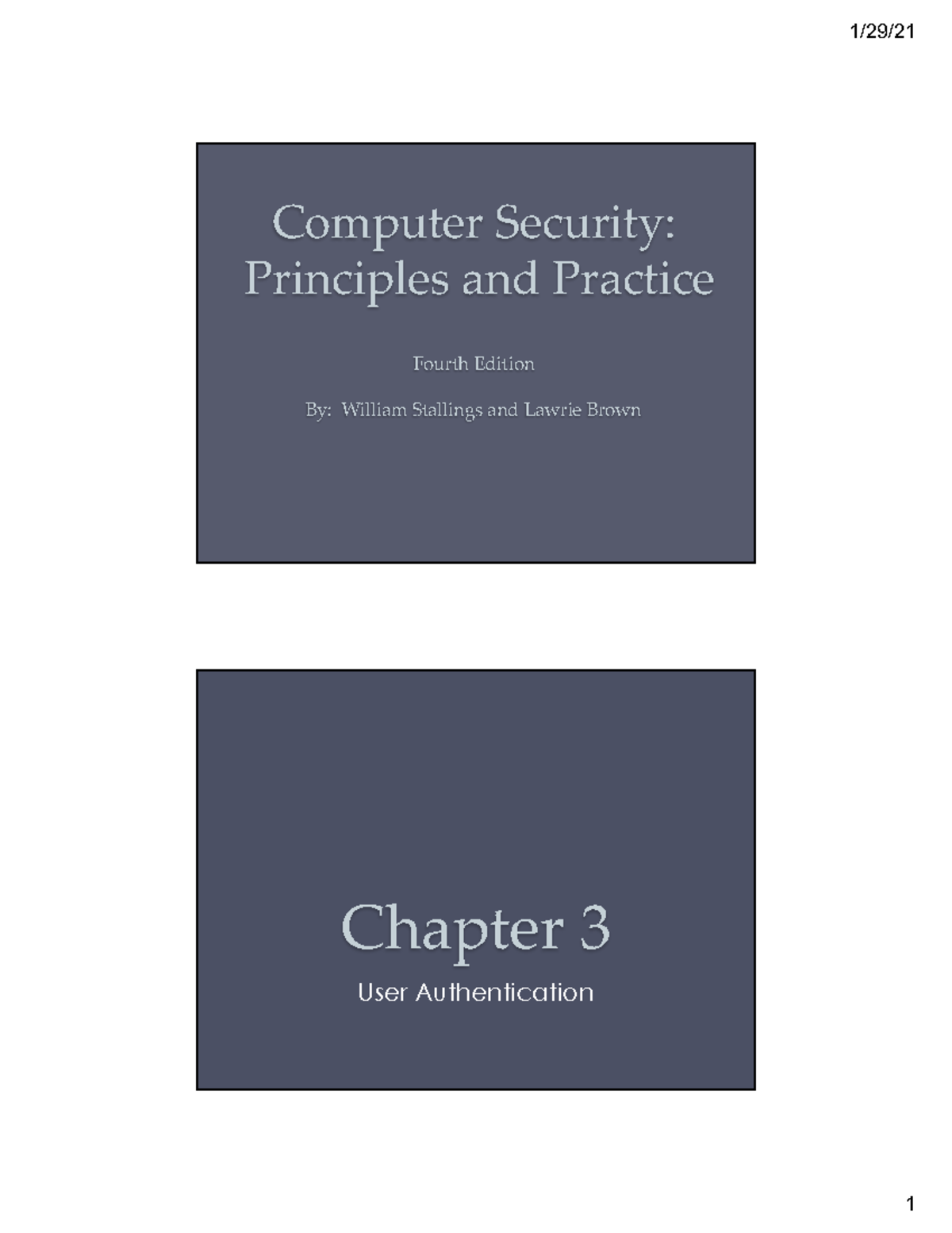 CH03-Comp Sec 4e - Lecture notes Chapter 3 - Computer Security ...