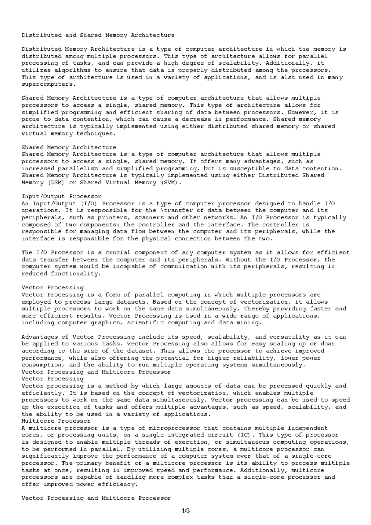 Adv Computer Architecture 3 Distributed And Shared Memory Architecture Distributed Memory