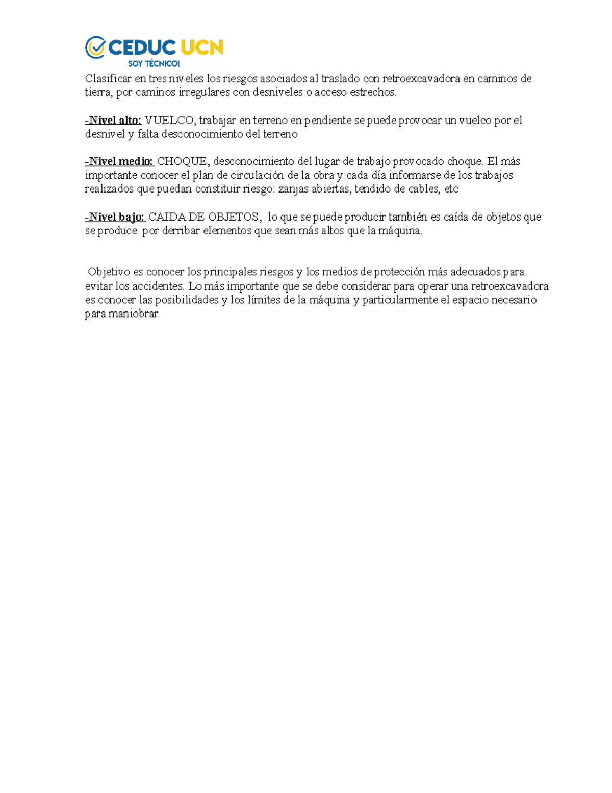2 Notac~1 - TAREA - Clasificar en tres niveles los riesgos asociados al ...