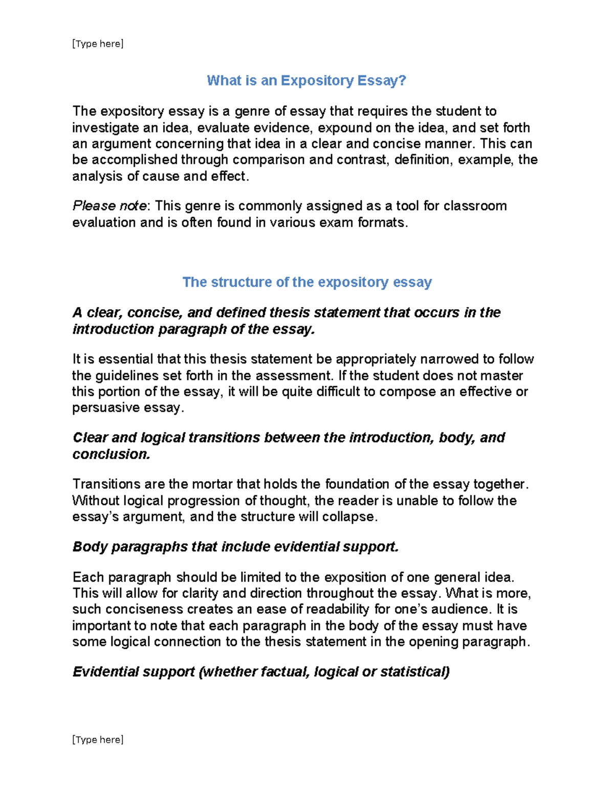 Expository Essay - Summary Human movement & sports management - [Type ...