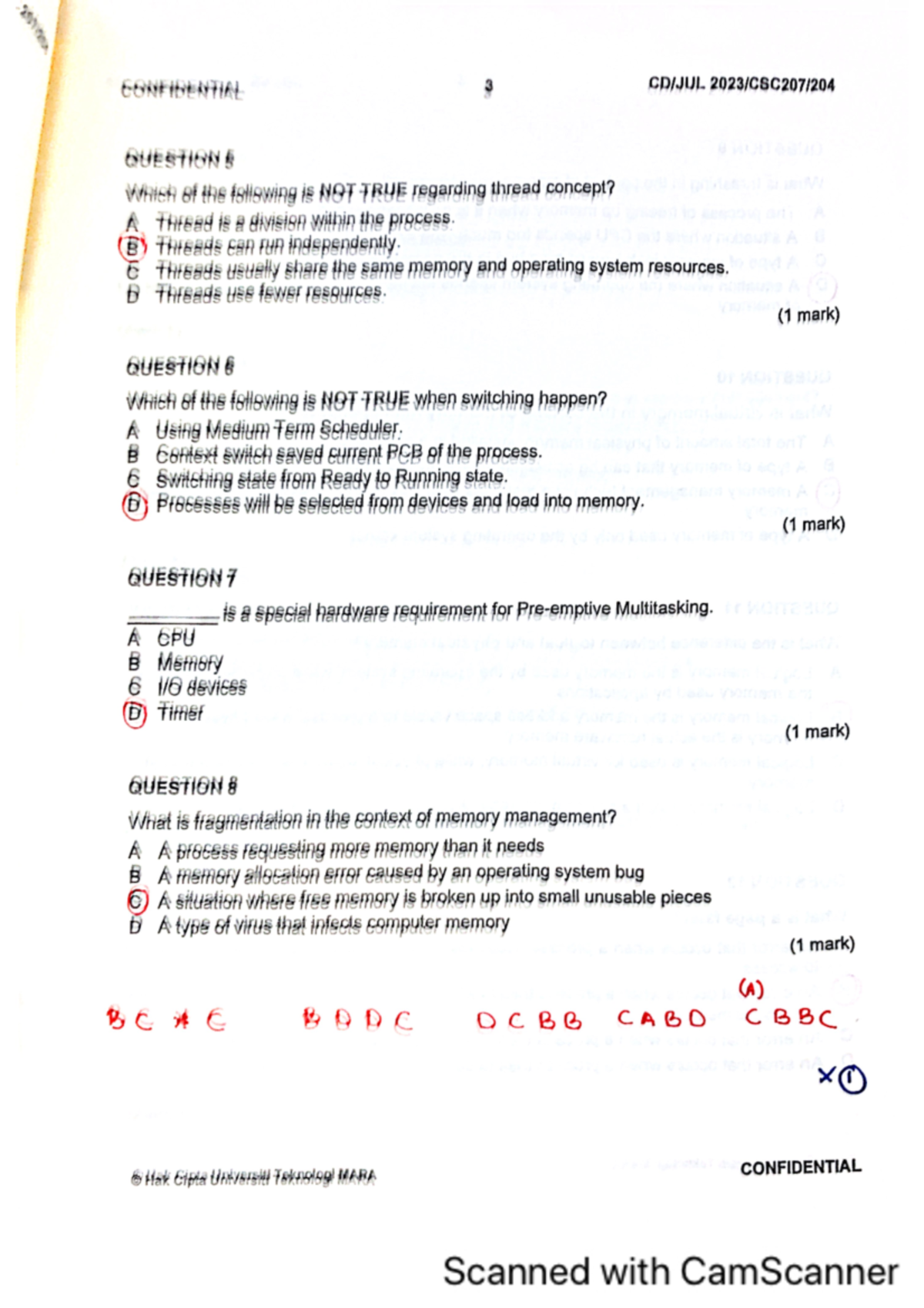 Skema July2023 Csc207 Example Question Fundementals Of Algorithm And Computer Problem