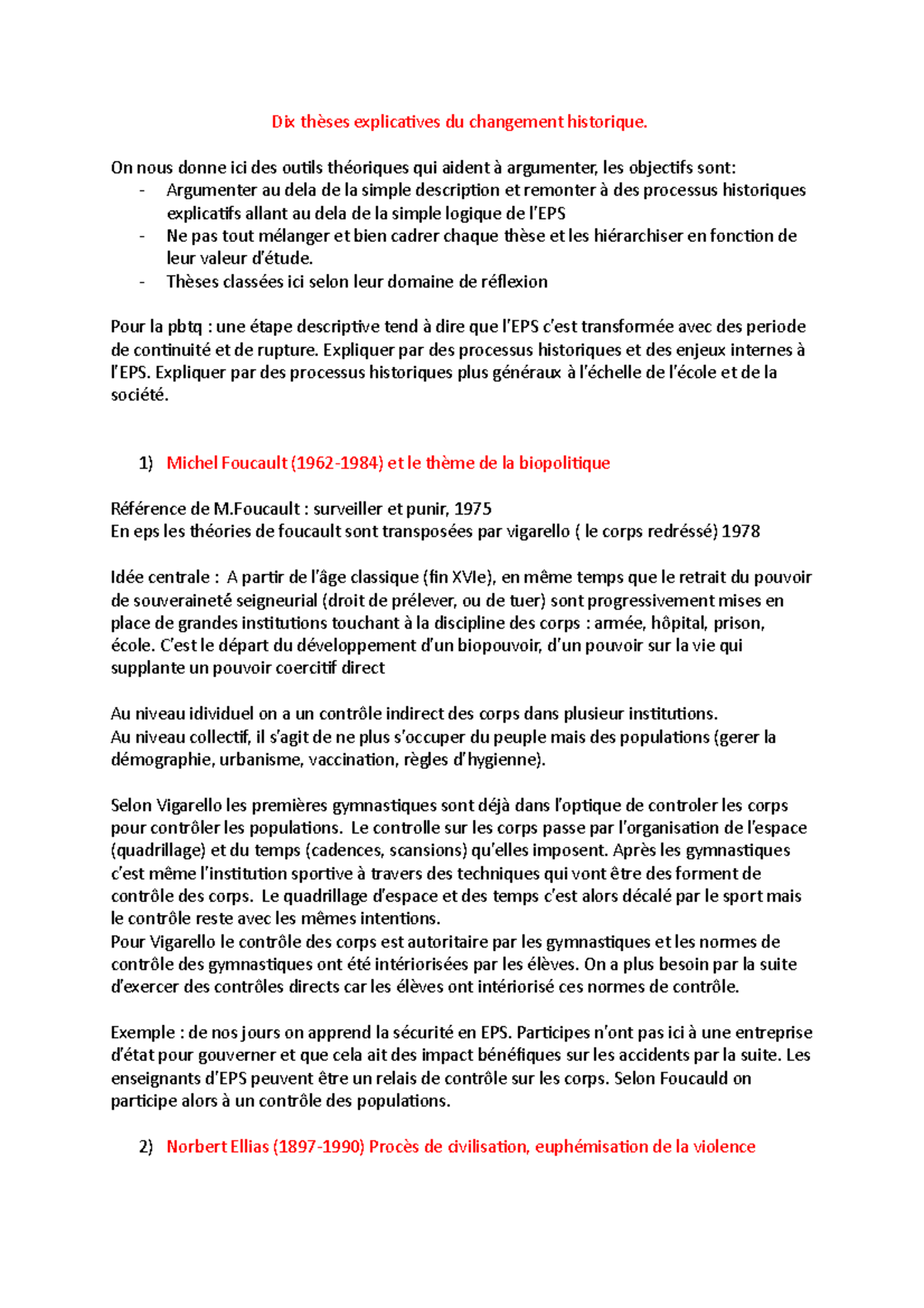 Dix thèses explicatives du changement historique - On nous donne ici ...