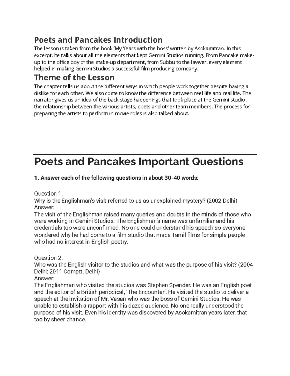 Poets AND Pancakes CL XII - Poets and Pancakes Introduction The lesson ...