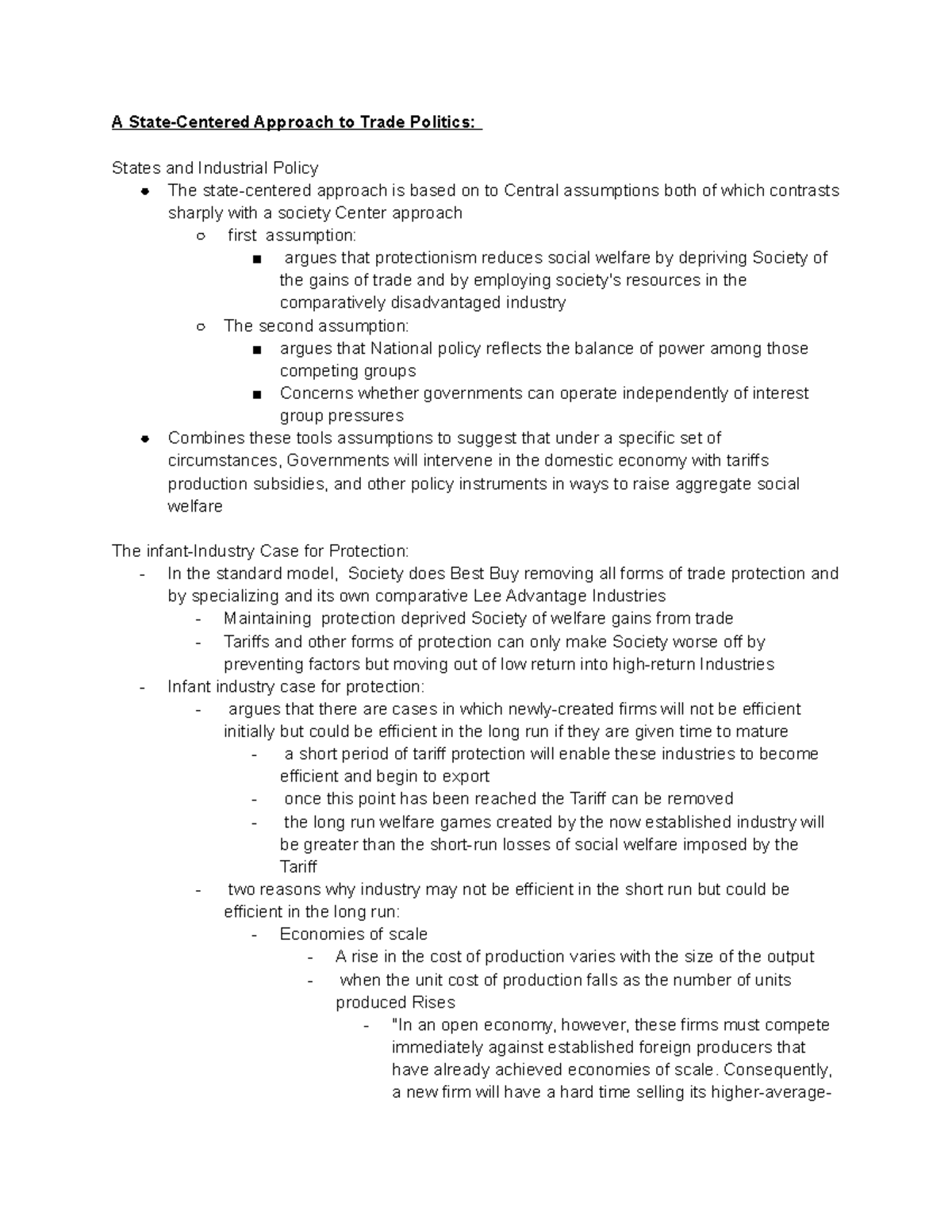 Chapter 5 - A State-Centered Approach to Trade Politics: States and ...