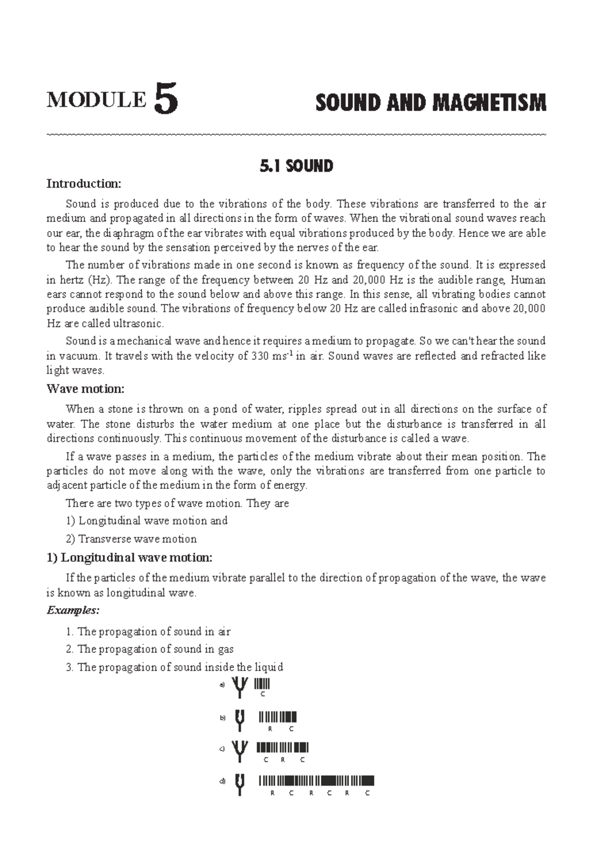Module 5 Physics for Engineers - 5 SOUND Introduction: Sound is ...