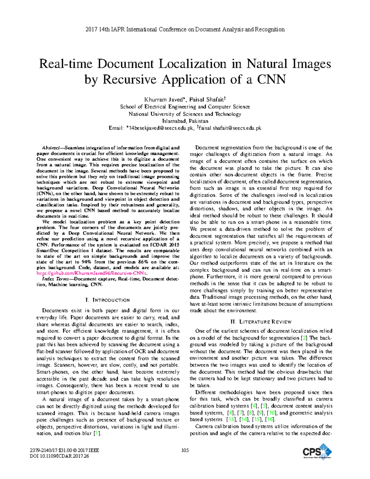 Recursive CNN - .... - Real-time Document Localization in Natural ...