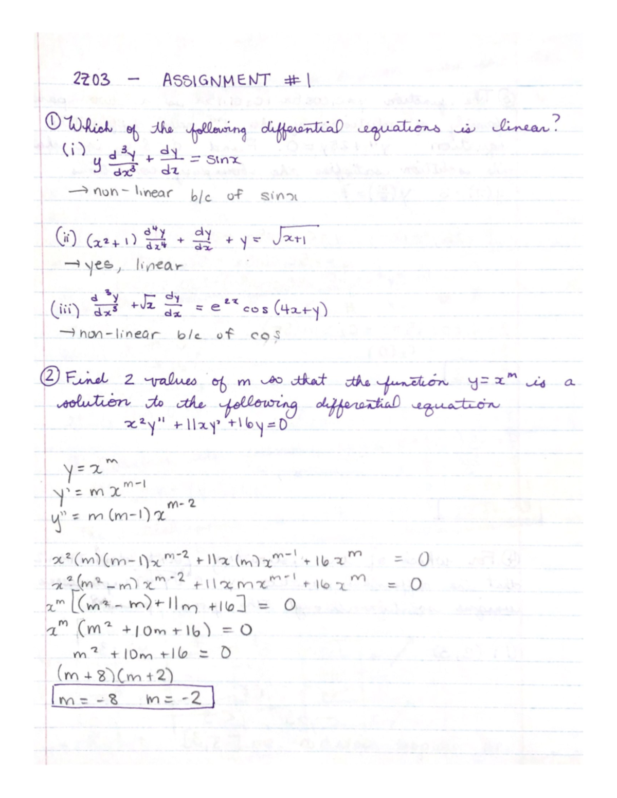 2z03 Assignments Part 1 Math 2z03 Studocu