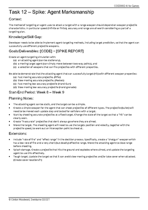 Task 11 - Spike - Emergent Group Behaviour - COS30002 AI for Games ...