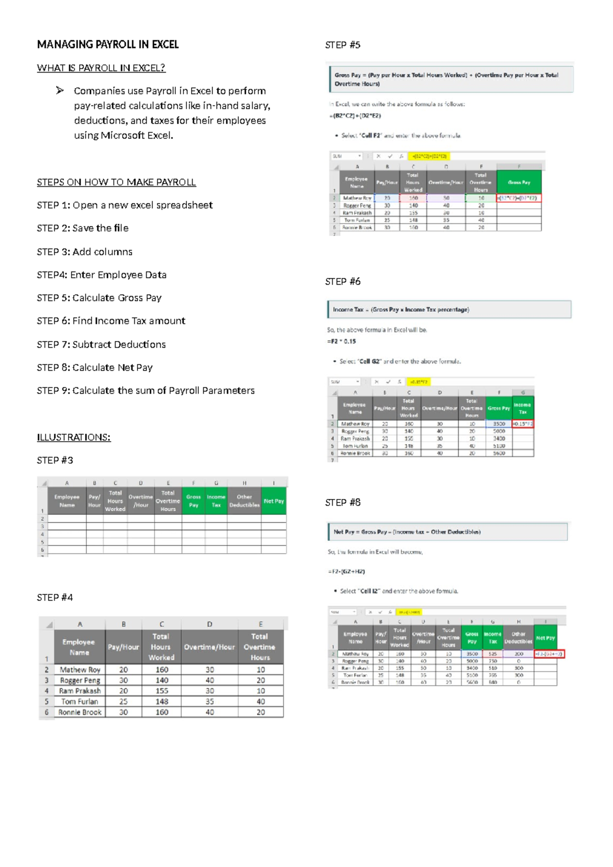 Acctg-it-application - MANAGING PAYROLL IN EXCEL WHAT IS PAYROLL IN EXCEL? Companies use Payroll ...