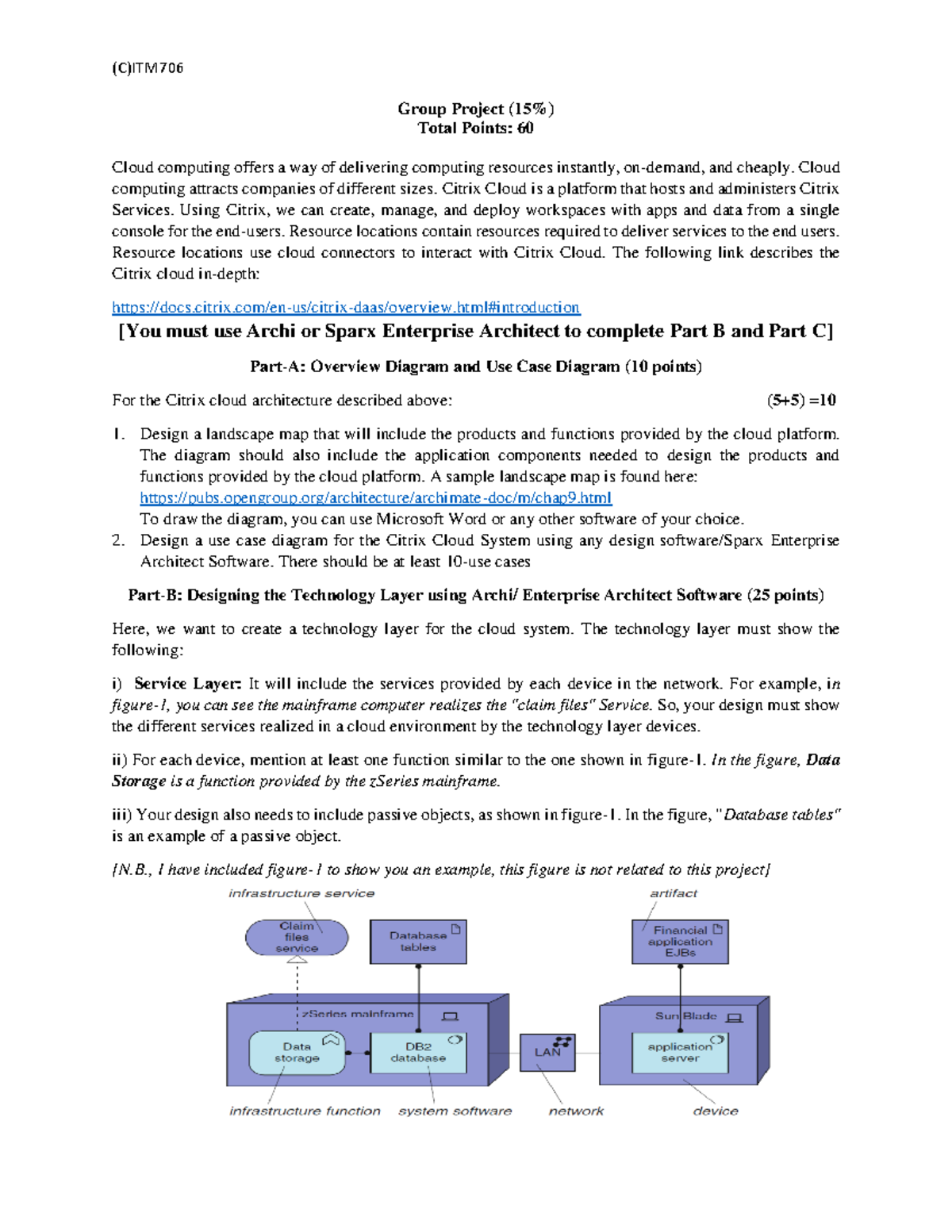POLI SCIENCE MAT - (C)ITM Group Project (15%) Total Points: 60 Cloud ...