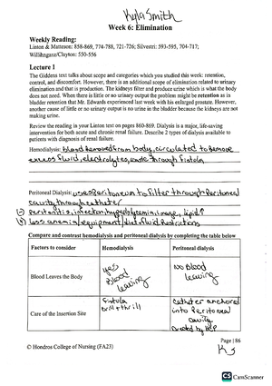 Nur166 Week 4 HW - NUR 166 - Studocu