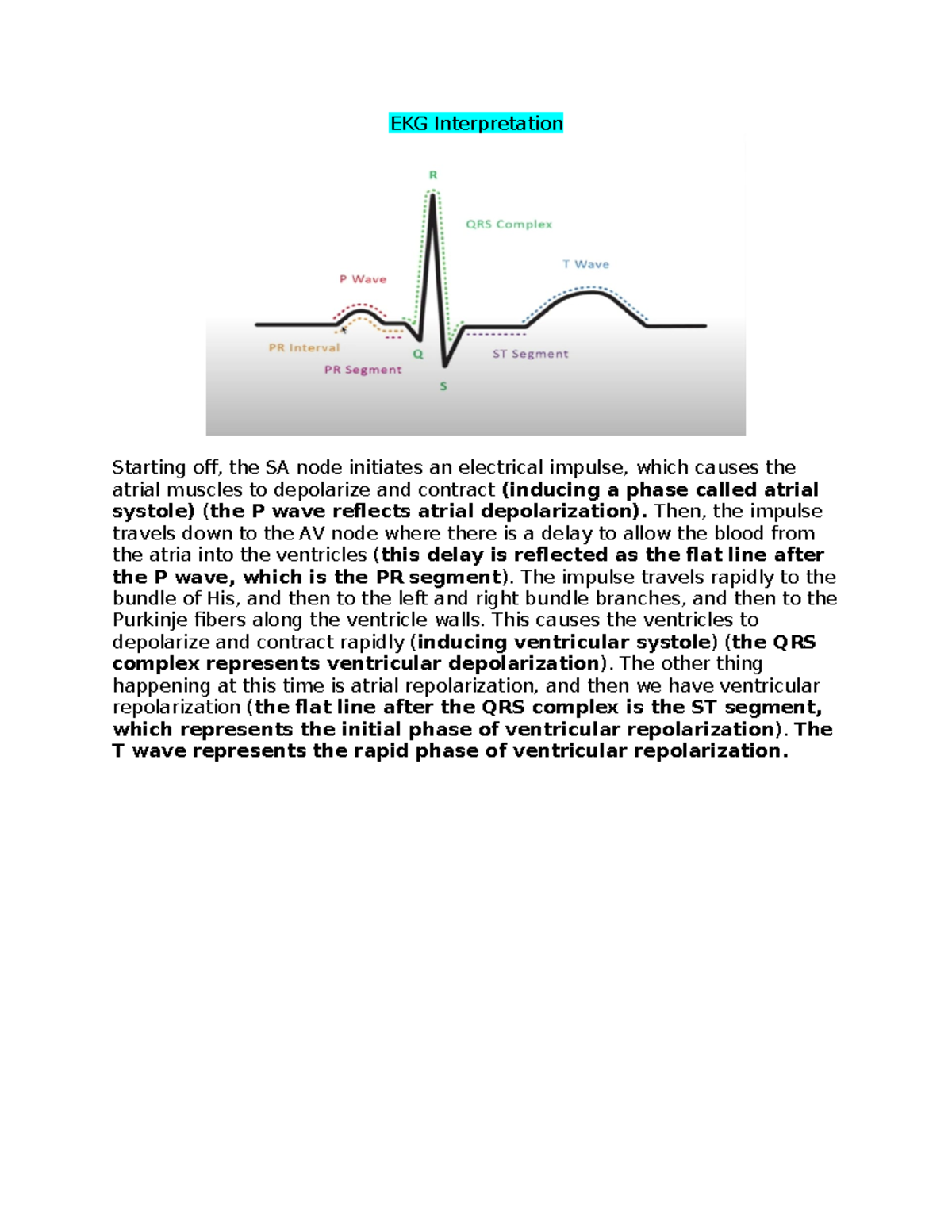 EKG Interpretation - Critical care nursing - EKG Interpretation ...