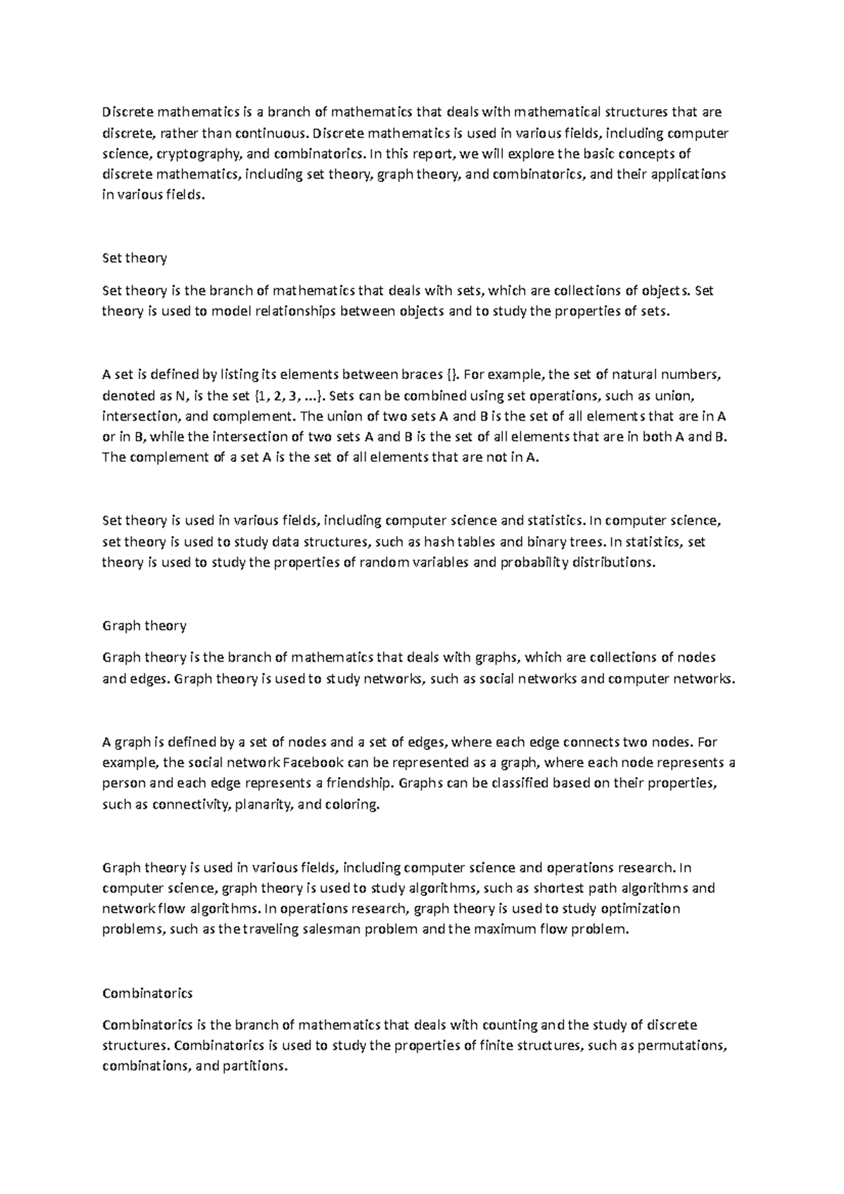 8 - Discrete maths essay - SMA101 - CDU - Studocu