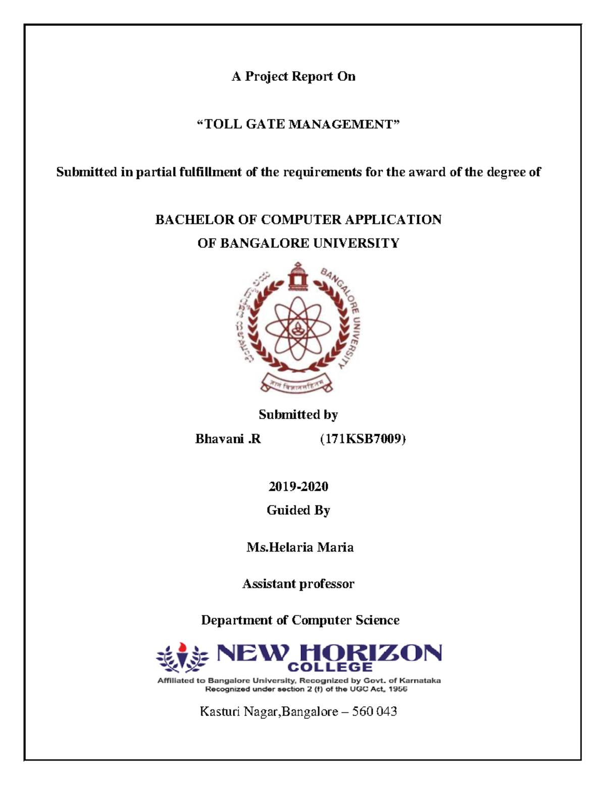 Report ttms - A Project Report On