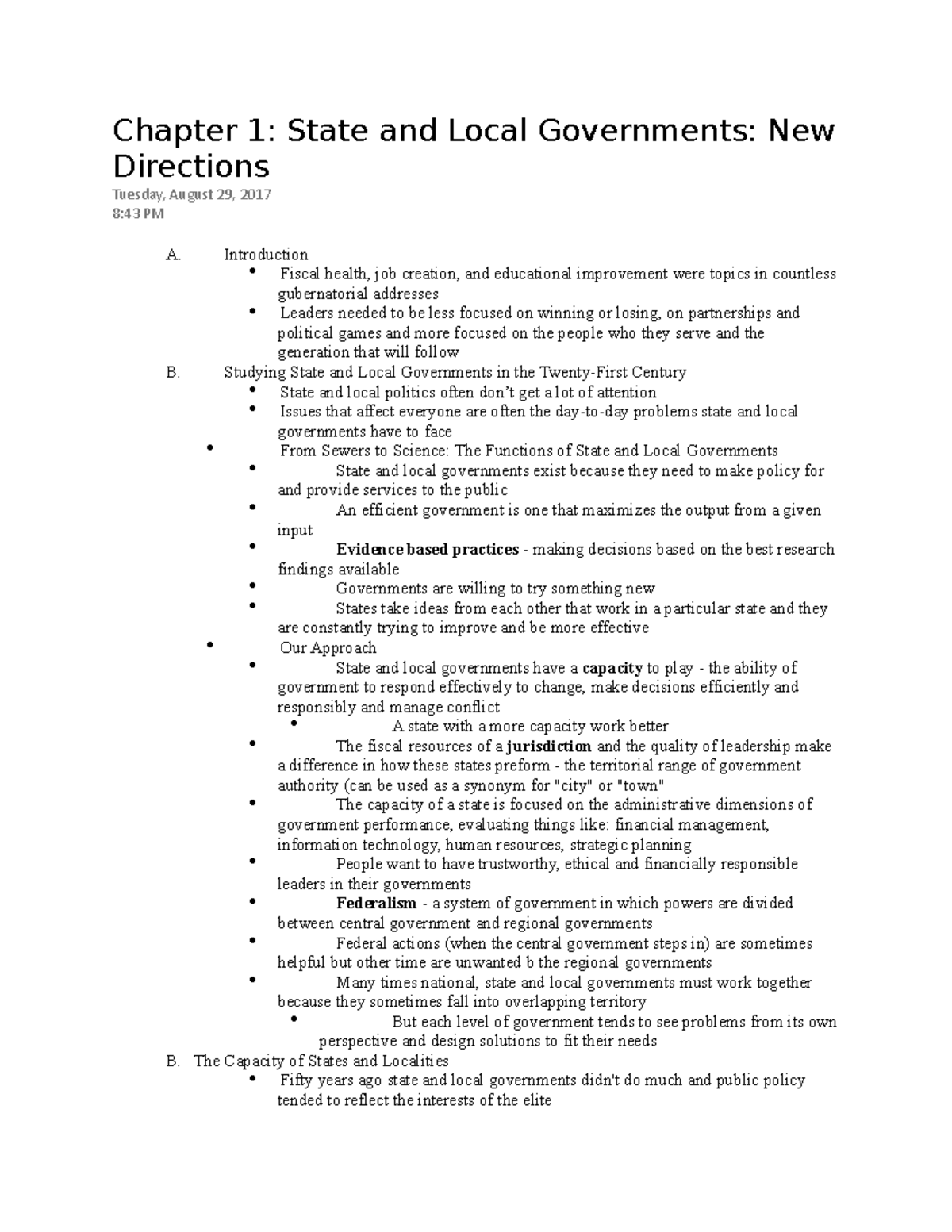 Chapter 1 State and Local Governments New Directions - Chapter 1: State ...