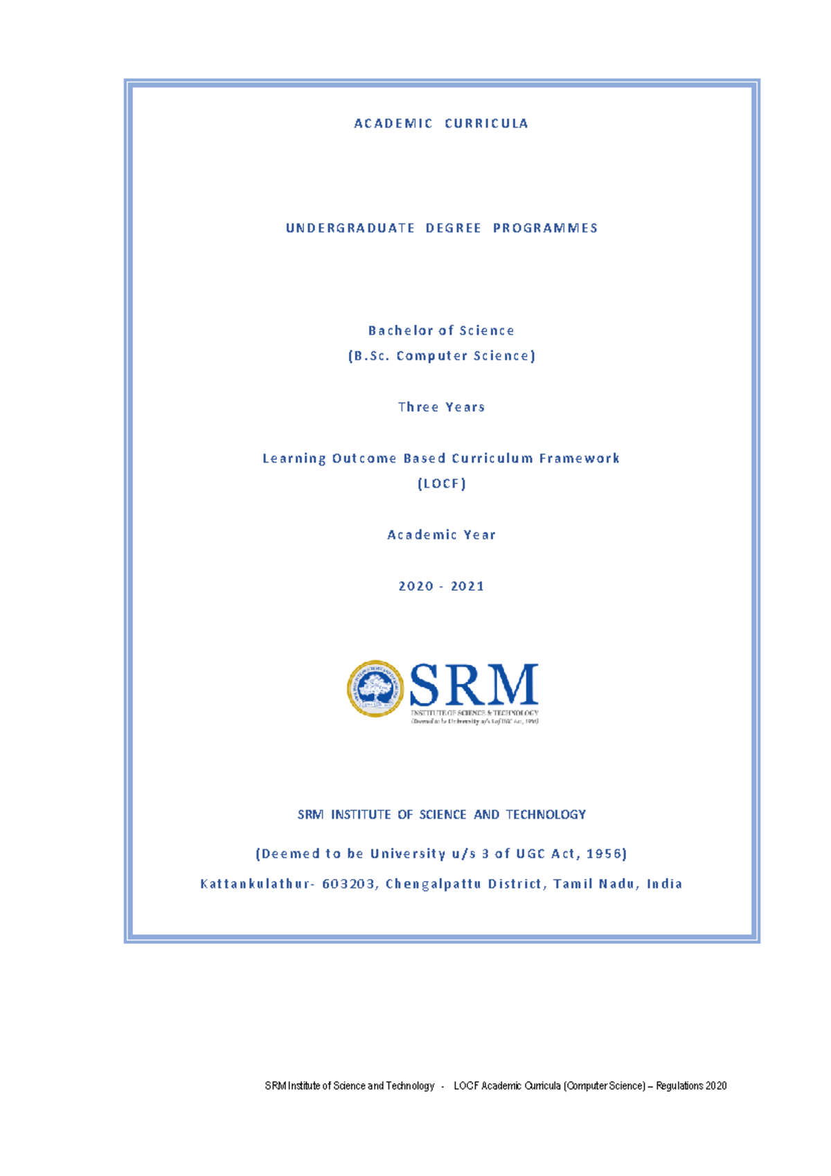 11crsfile BSc-computer-science-curriculum-20-21 - A C A D E M I C C U R ...