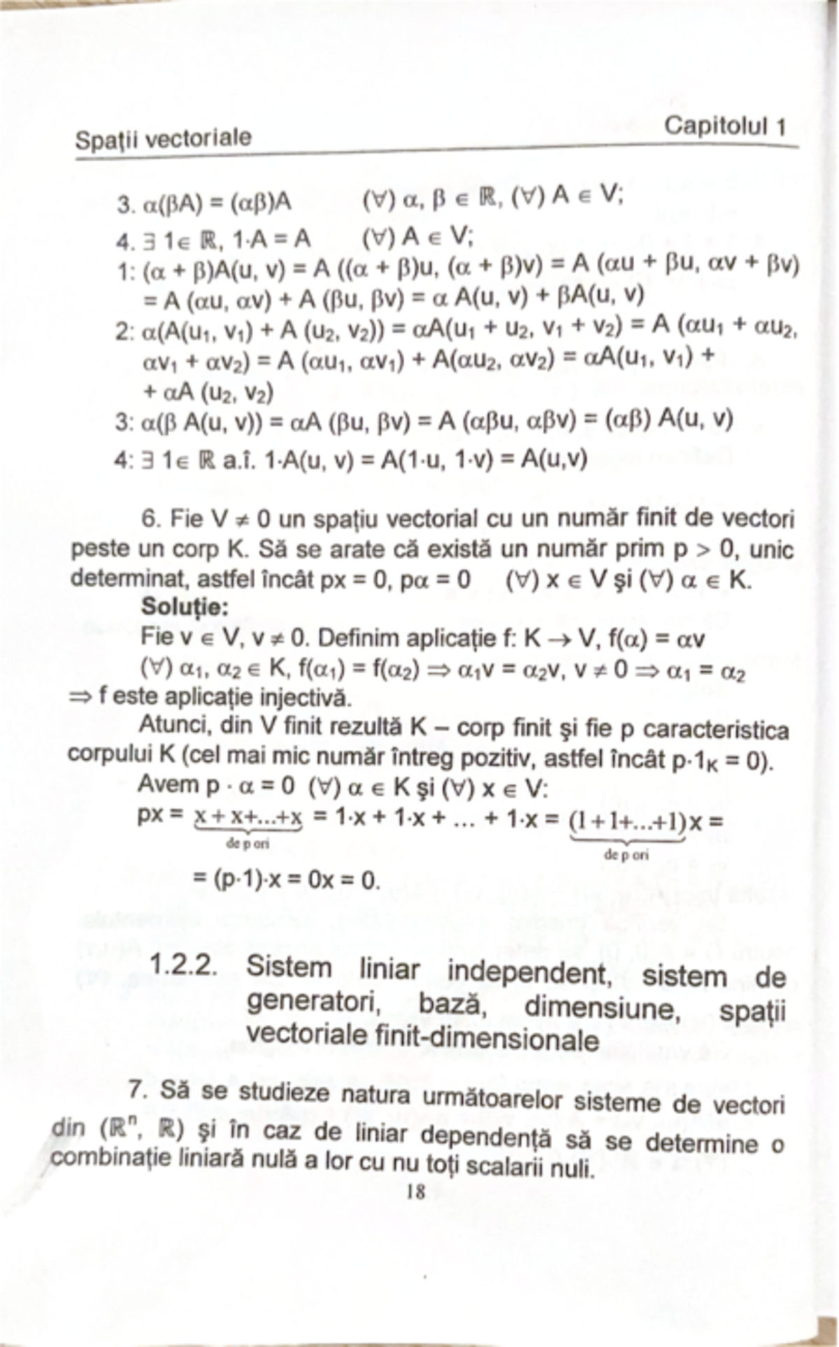 Spatii vectoriale - ........................... - Algebră Algebra - Studocu