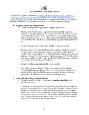 PSY 322 Annotated Bibliography - Module 3- Annotated Bibliography Britney Wall PSY 322 SHNU ...