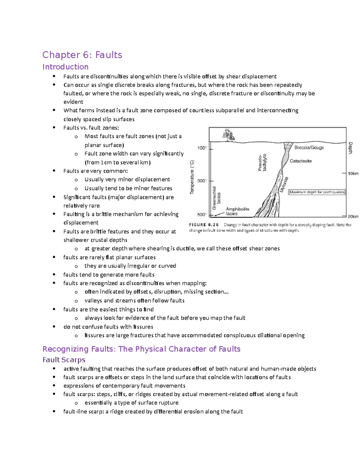 Ch. 6 Faults - Lecture notes 6 - GEOL 3410 - Studocu