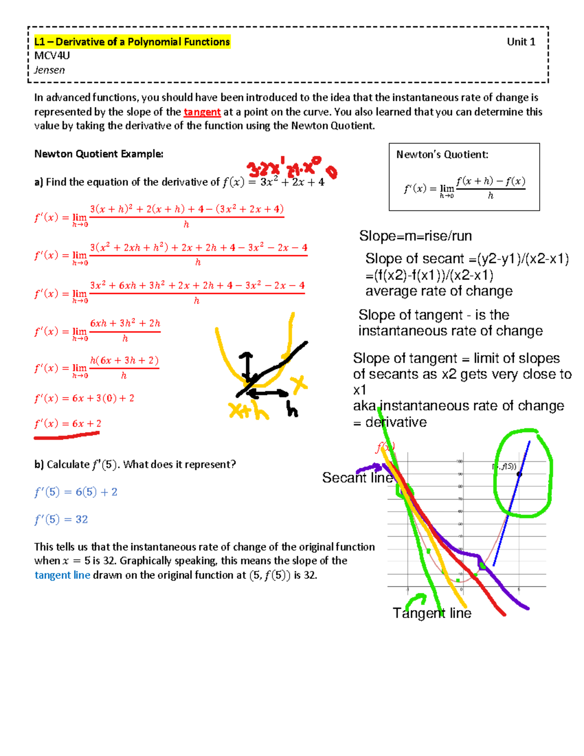 L1t+-+Derivative+of+Polynomial+Functions (1) - L1 – Derivative of a ...