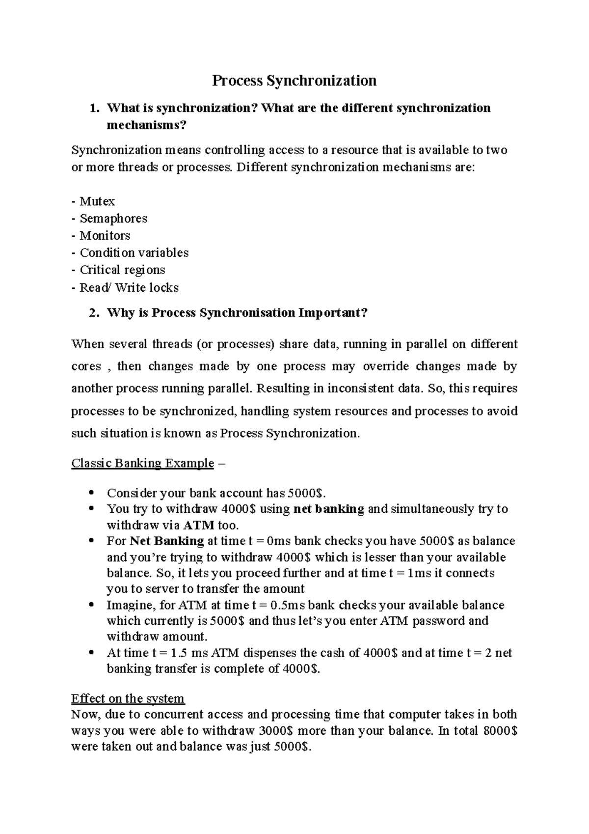 Day4 - This document contains information of operating system concepts . - Process ...