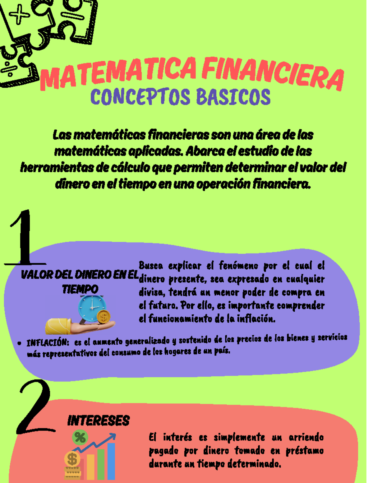 Infografia matematica - MATEMATICA FINANCIERA CONCEPTOS BASICOS Las matemáticas financieras son ...