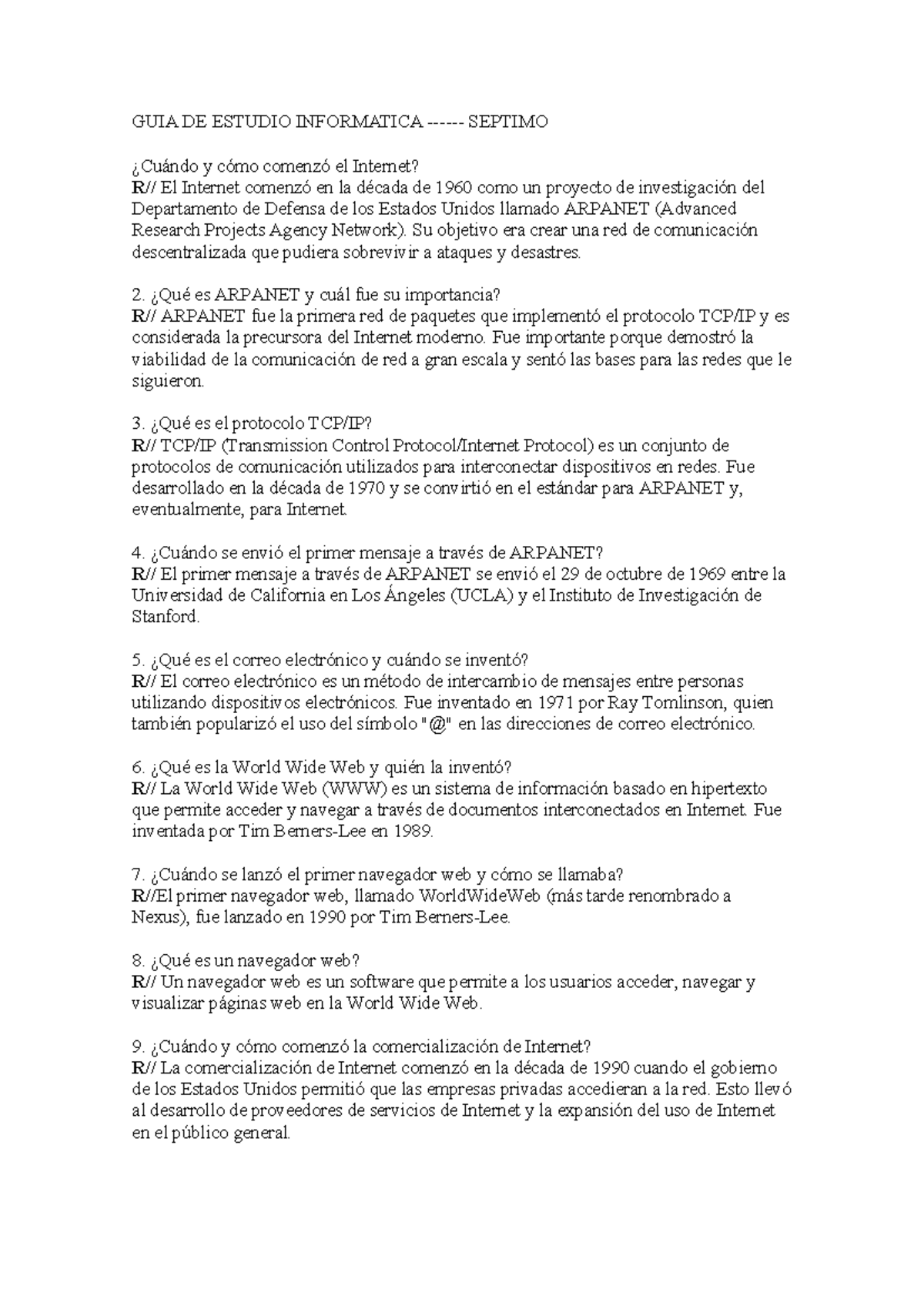 GUIA DE Estudio Informatica Septimo - GUIA DE ESTUDIO INFORMATICA - SEPTIMO ¿Cuándo y cómo ...
