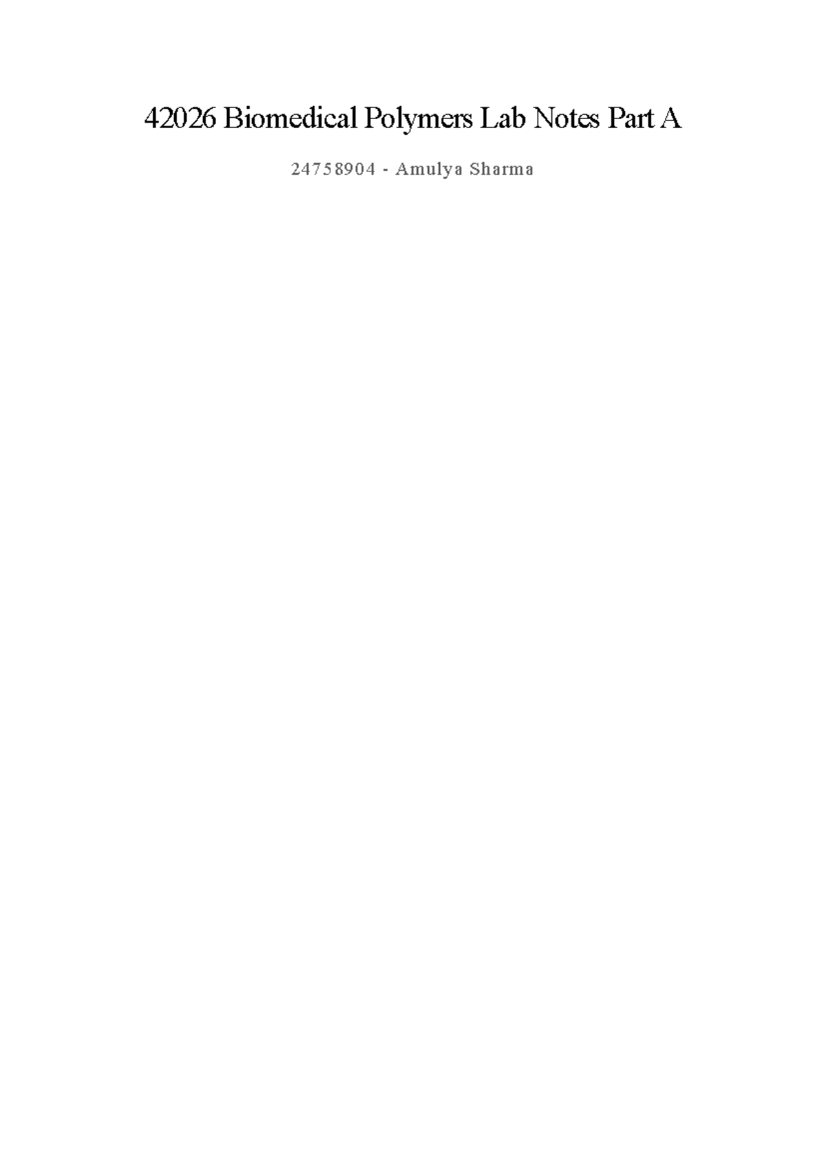 42026 Biomedical Polymers Lab Notes Part A - Lab coat (fully buttoned ...