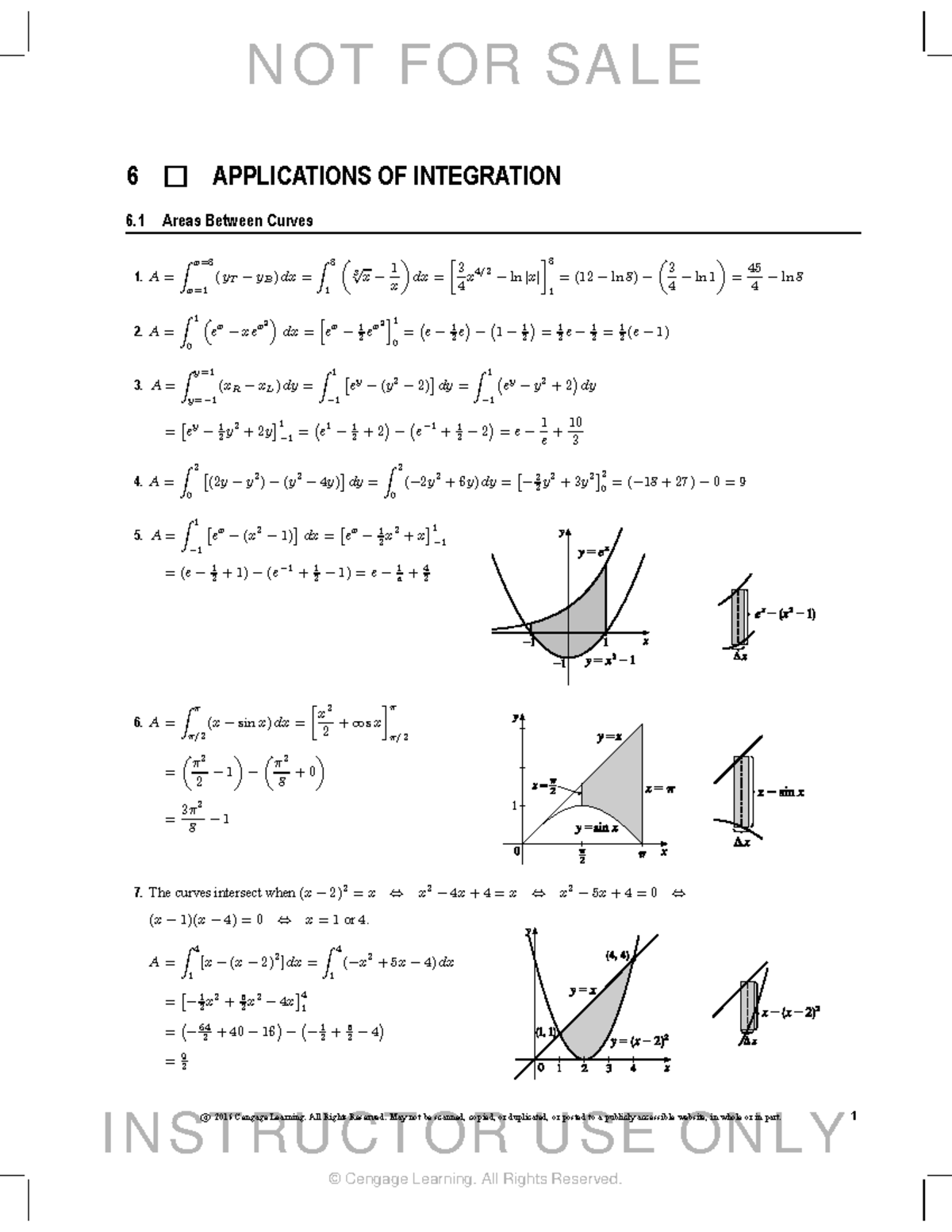 Chapter 6 CSM - 6 APPLICATIONS OF INTEGRATION 6 Areas Between Curves 1 ...