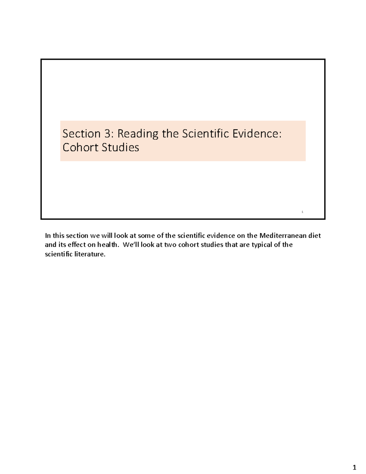 2020 9 NFS284 nutrition Research Sec3 slides transcript - Section 3: Reading the Scientific ...