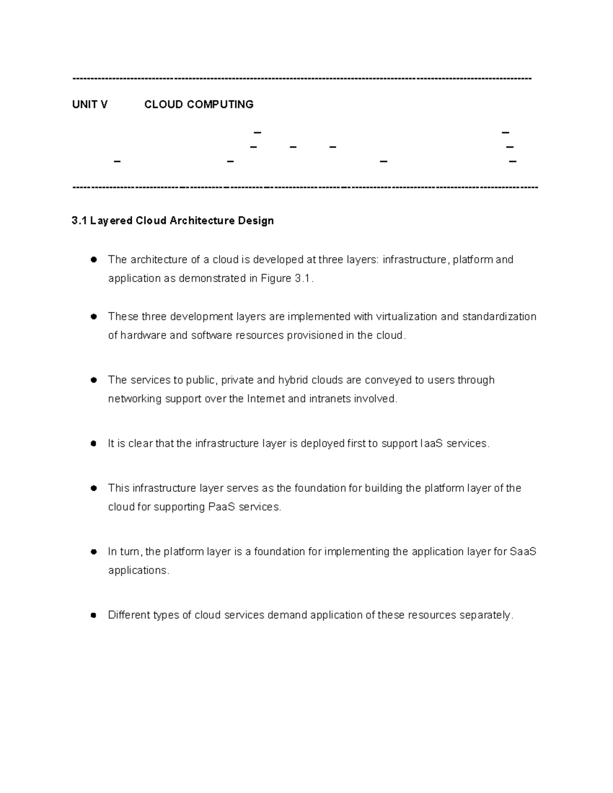 Unit 5 Notes - LECTURE SLIDES - 3 Layered Cloud Architecture Design The ... Unit 5 Notes - LECTURE SLIDES - 3 Layered Cloud Architecture Design The ...