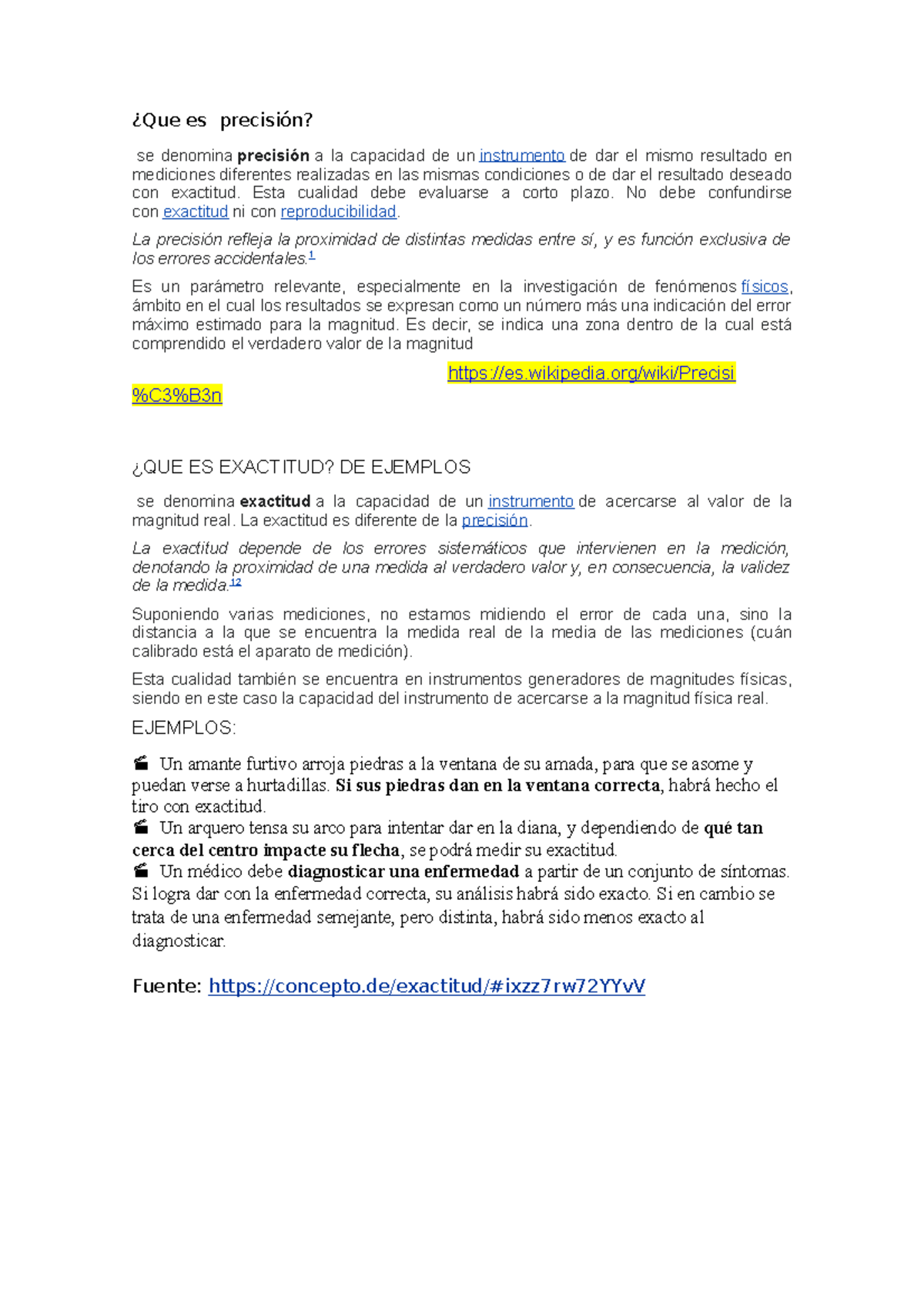 Que es precisión - es buena - ¿Que es precisión? se denomina precisión ...