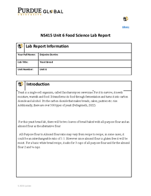 Unit7 Food Science Lab Report Template - Library NS415 Unit 7 Food ...