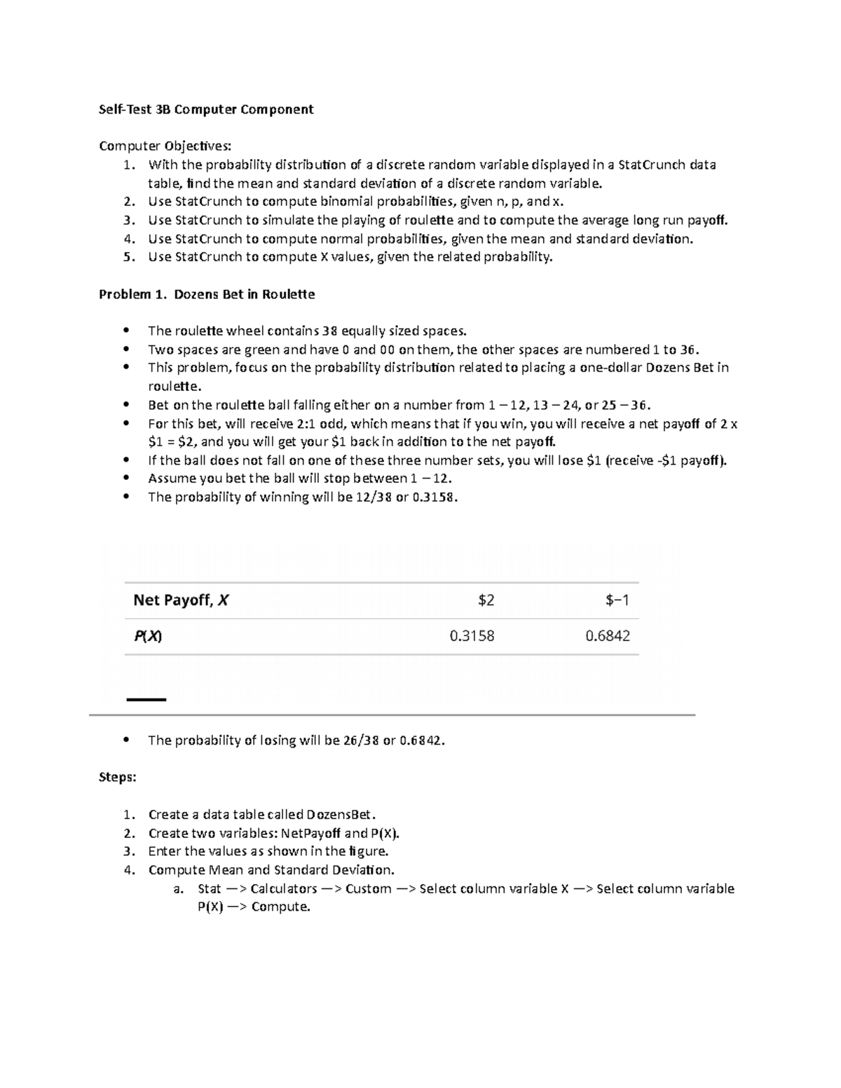 Self-Test 3B Computer Component - Self-Test 3B Computer Component ...