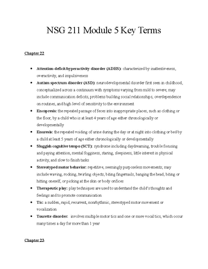 NSG 211 Chapter Five - Key Terms - Chapter Five: Therapeutic ...